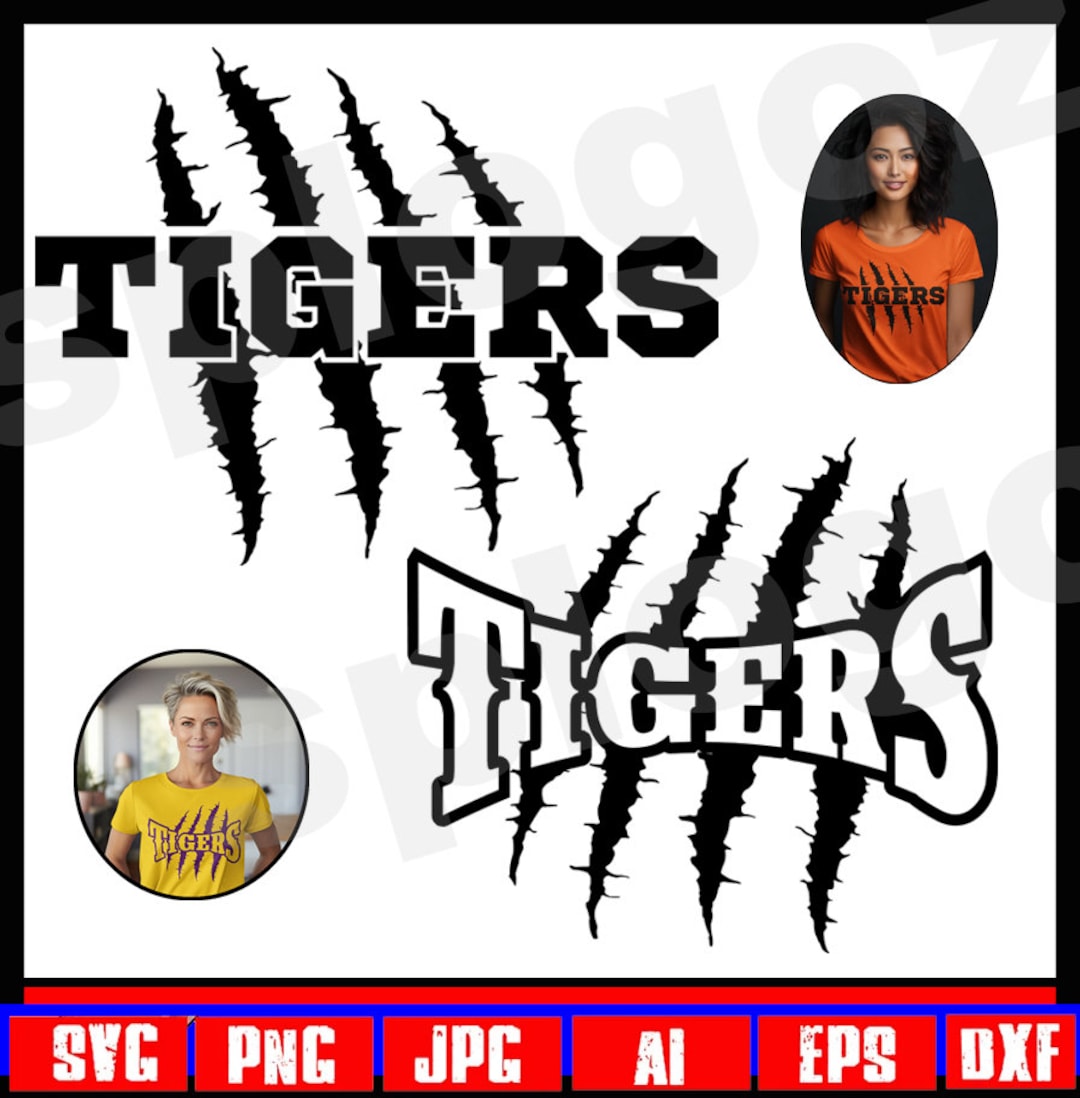 Tigers Svg, Tiger Svg, Tigers Png, Tiger Png, Tigers Mascot Svg, Tigers ...