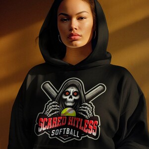 Scared Hitless Softball Png, Scared Hitless Custom Softball Logo ...