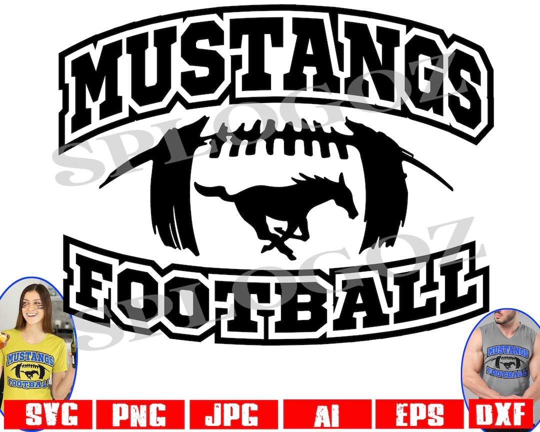 Mustangs Football Svg Cut File Mustang Mascot Png Sports Team Logo ...