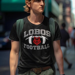 Lobos Football Svg School Mascot Design Lobo Football Svg School Spirit ...