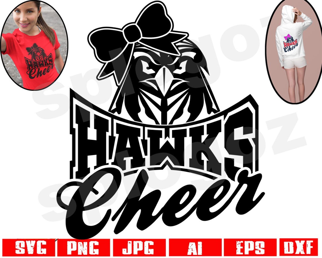 Hawks Cheerleading Svg Hawk Cheerleading Svg Hawks Cheer Svg Hawk Cheer ...