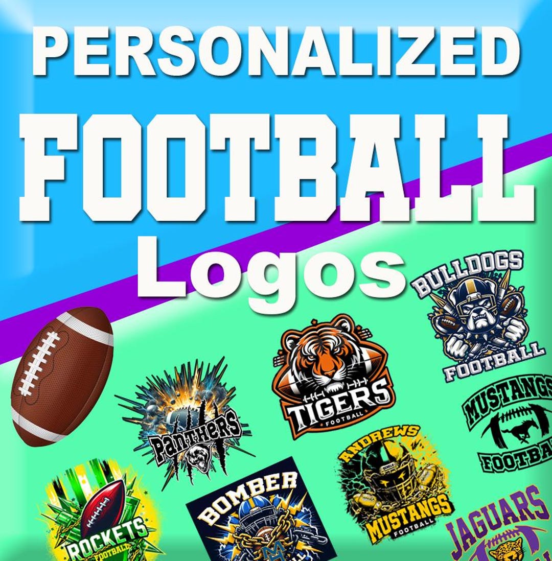 Personalized Football Custom Logo Design Logo Design for Sports Custom ...