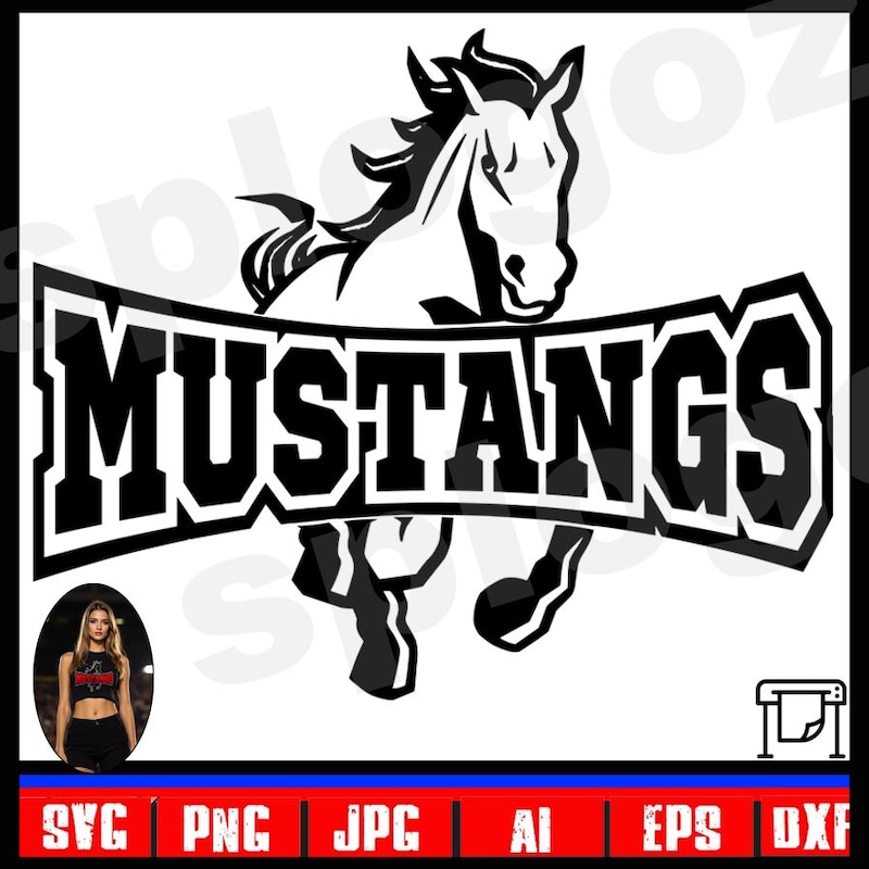 Mustang logo für sports team - Etsy.de