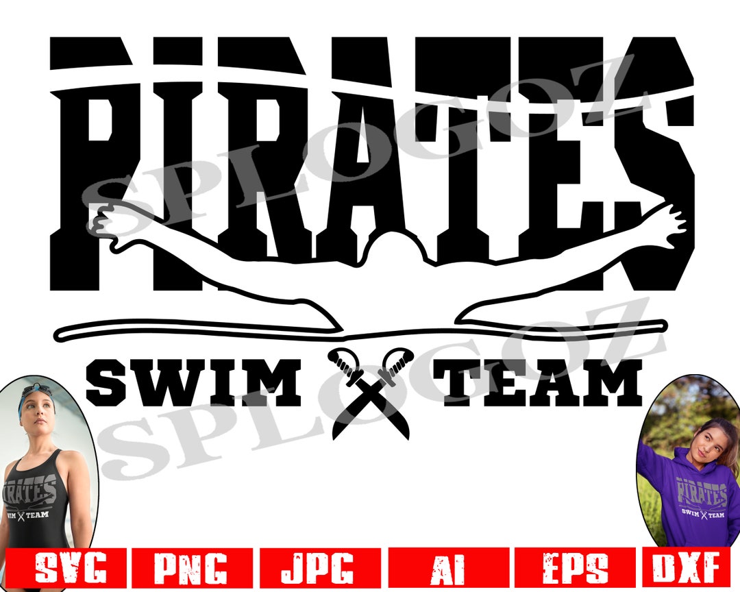 Pirates Swim Svg, Pirates Swimming Svg, Pirates Svg, Pirate Svg ...