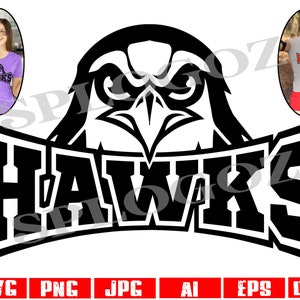 Hawks Svg, Hawk Svg, Hawks Png, Hawk Png, Hawks Mascot Svg, Hawks ...