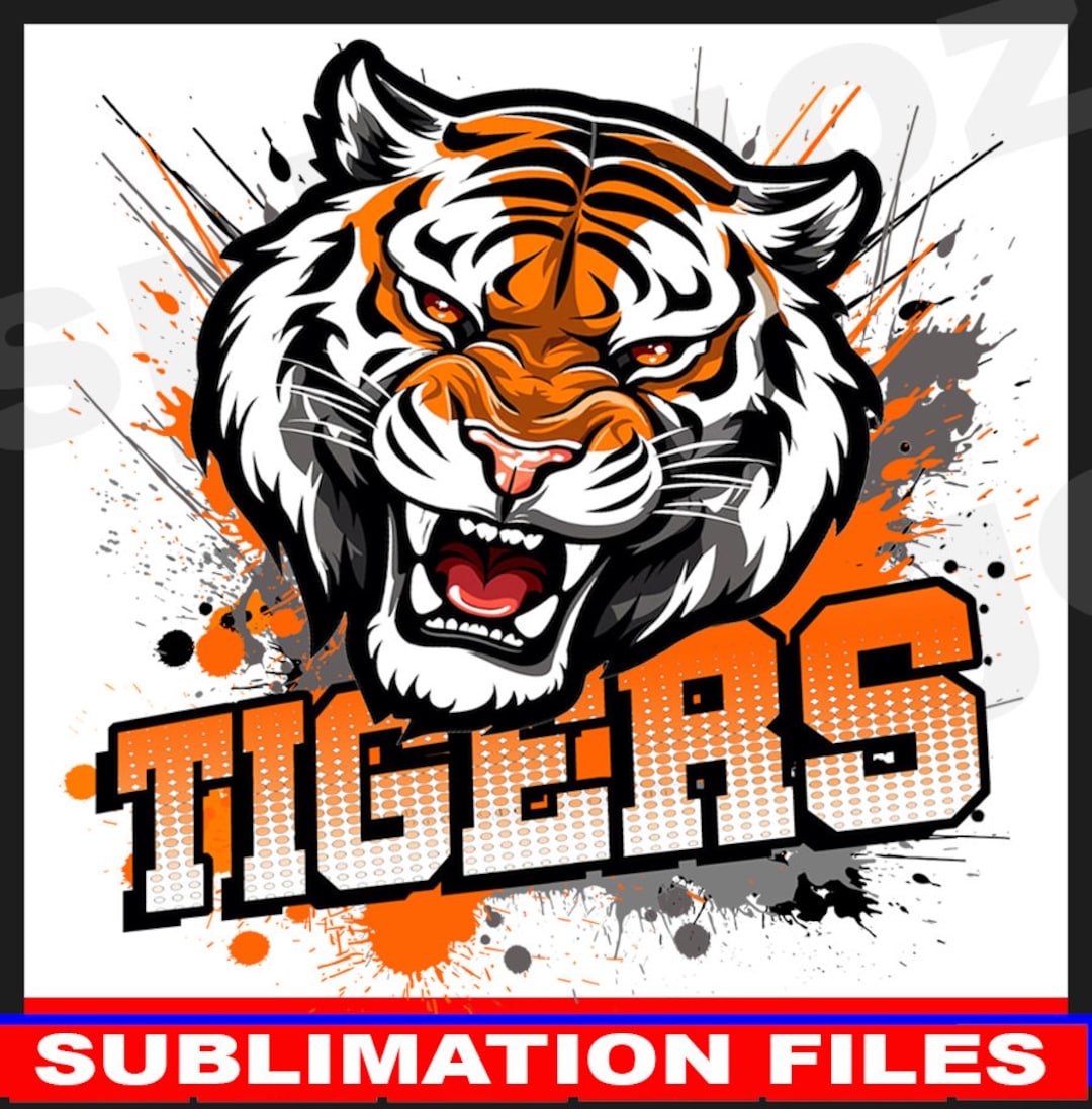 Tigers Sublimation Design, Tiger PNG, T-shirt Sublimation Png, School Spirit Design, Cute Tiger ...
