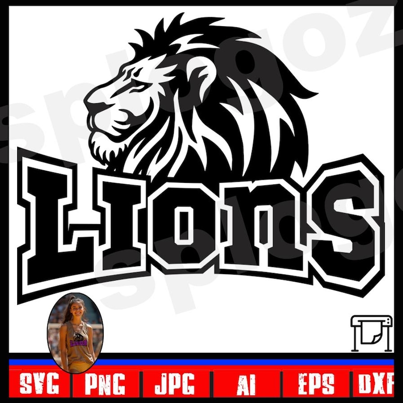 Lion Mascot Svg - Etsy