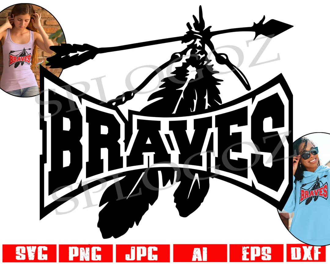 Braves Svg, Brave Svg, Braves Png, Braves Mascot Png, School Spirit Svg ...