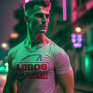 Lobos Football Svg School Mascot Design Lobo Football Svg School Spirit ...