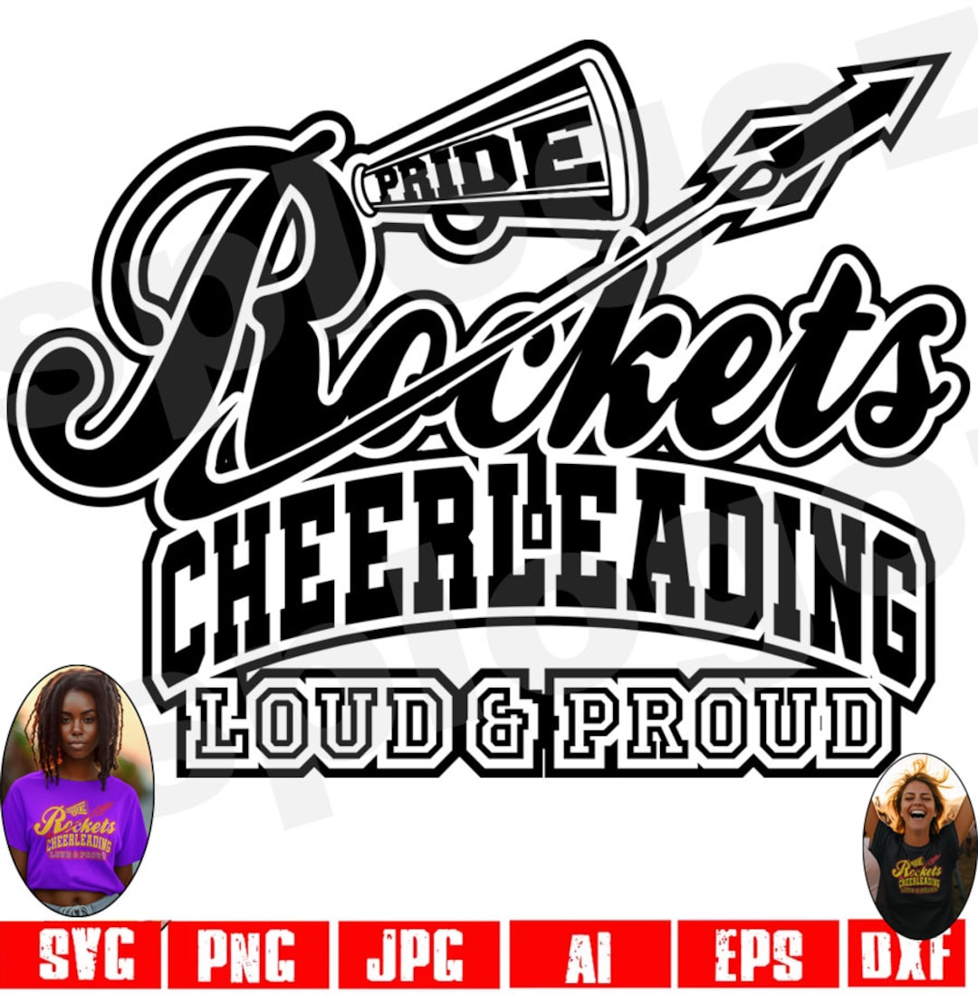 Rockets Cheerleading Svg, Rocket Cheerleading Svg, Rockets Cheerleading ...