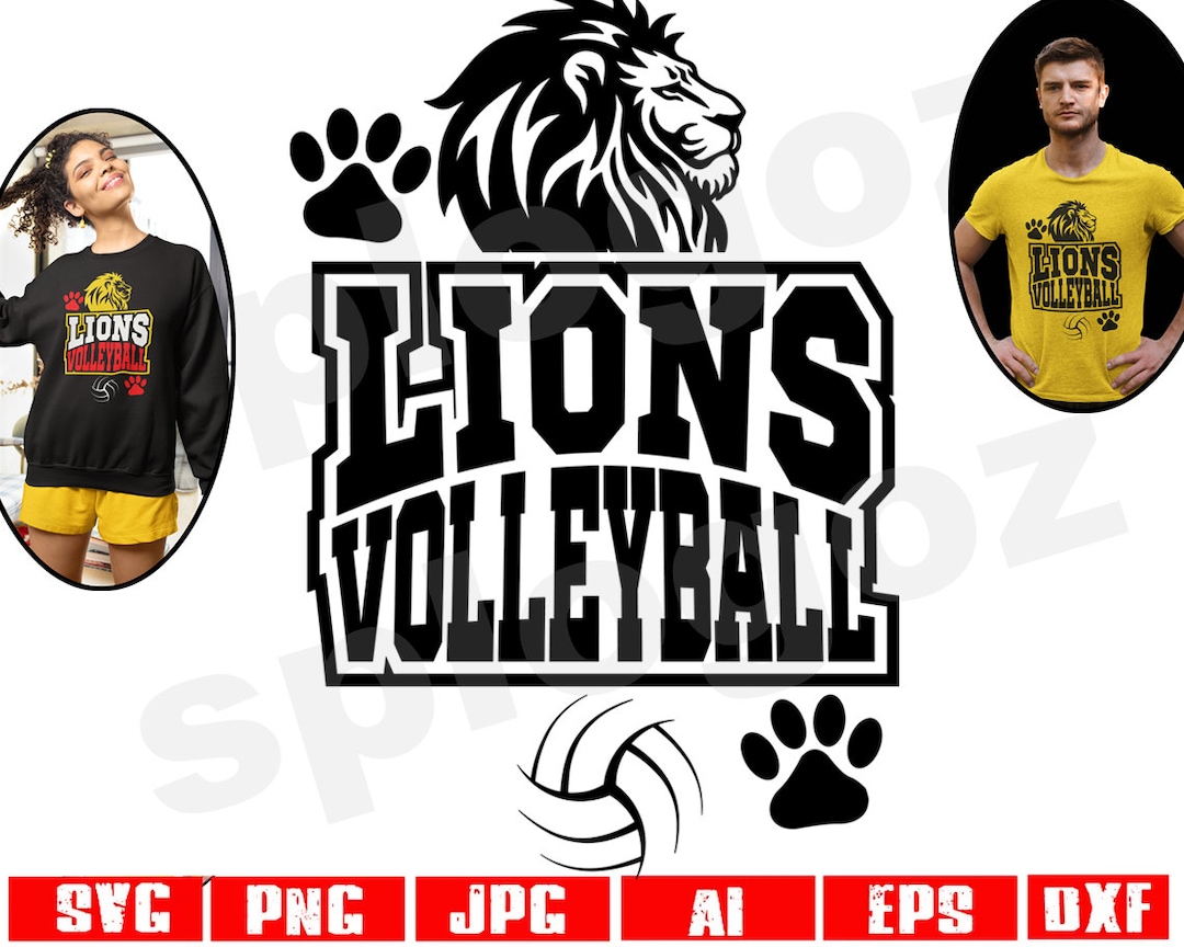 Lions Volleyball Svg Lion Volleyball Svg Lions Volleyball Png Lions Svg ...