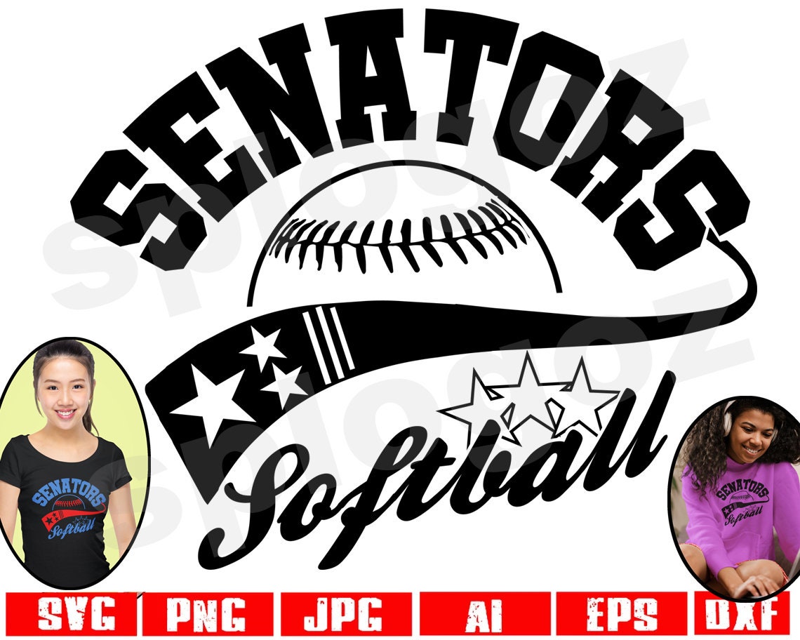 Senators Softball Svg Files for Cricut Softball Svg Senator - Etsy
