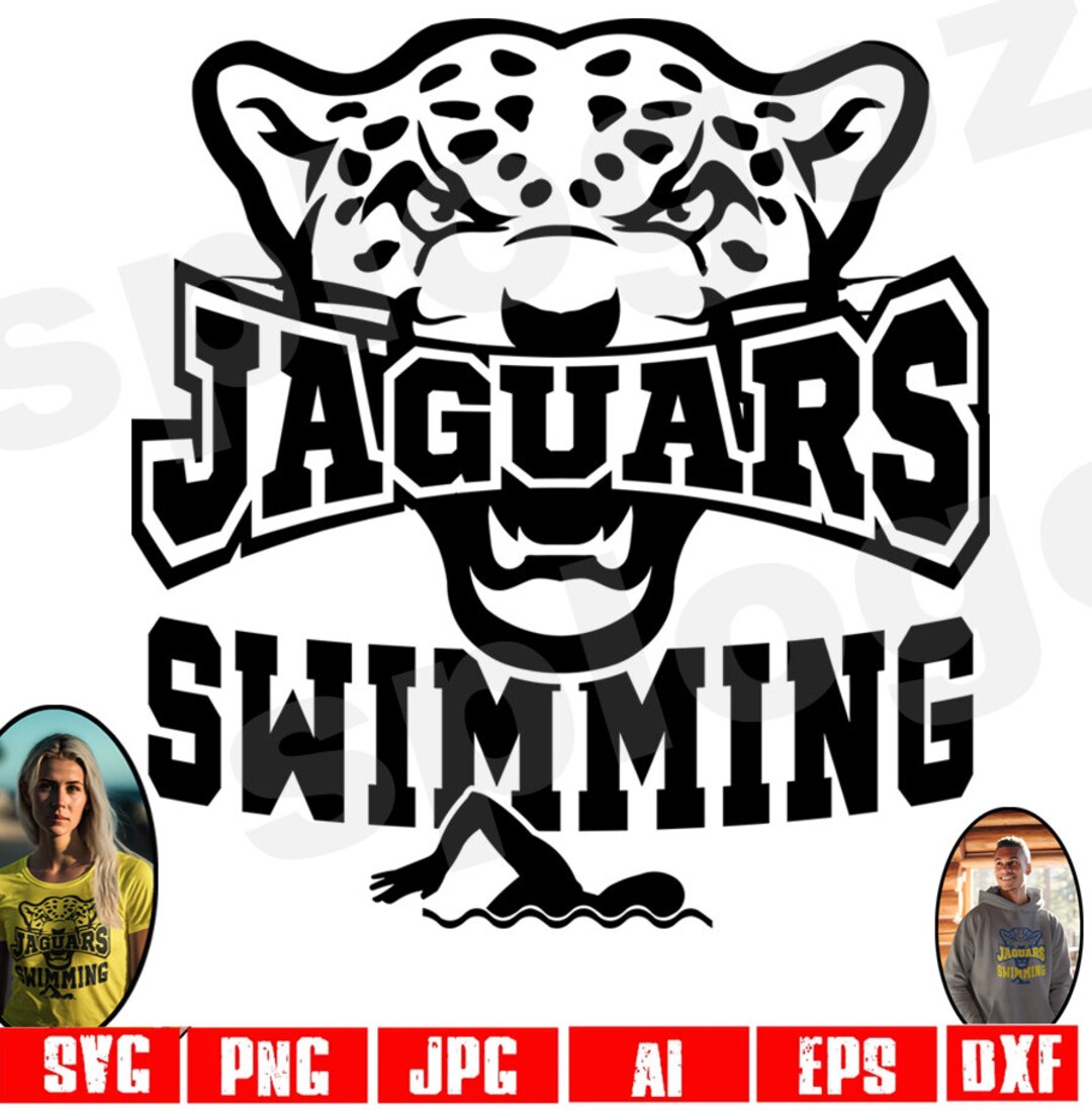 Jaguars Swimming Svg Jaguars Mascot Svg Jags Swimming Svg Jaguars ...