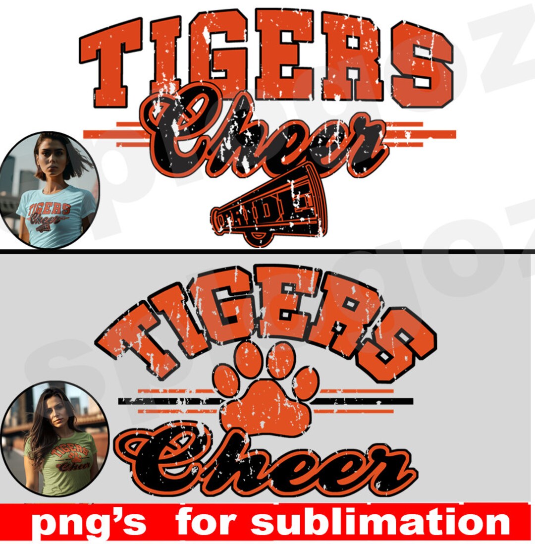 Tigers Cheerleading Png, Digital Download, Sublimation File, Tigers ...