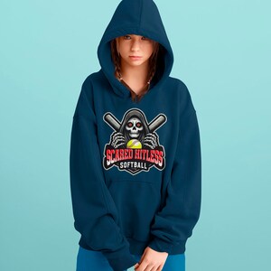 Scared Hitless Softball Png, Scared Hitless Custom Softball Logo ...