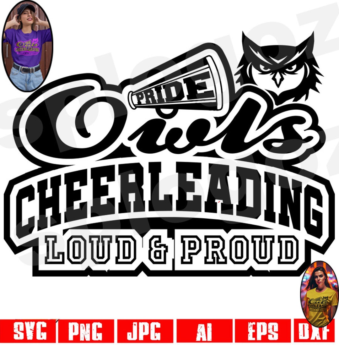 Owls Cheerleading Svg, Owl Cheerleading Svg, Owls Cheer Svg, Owls Cheer ...
