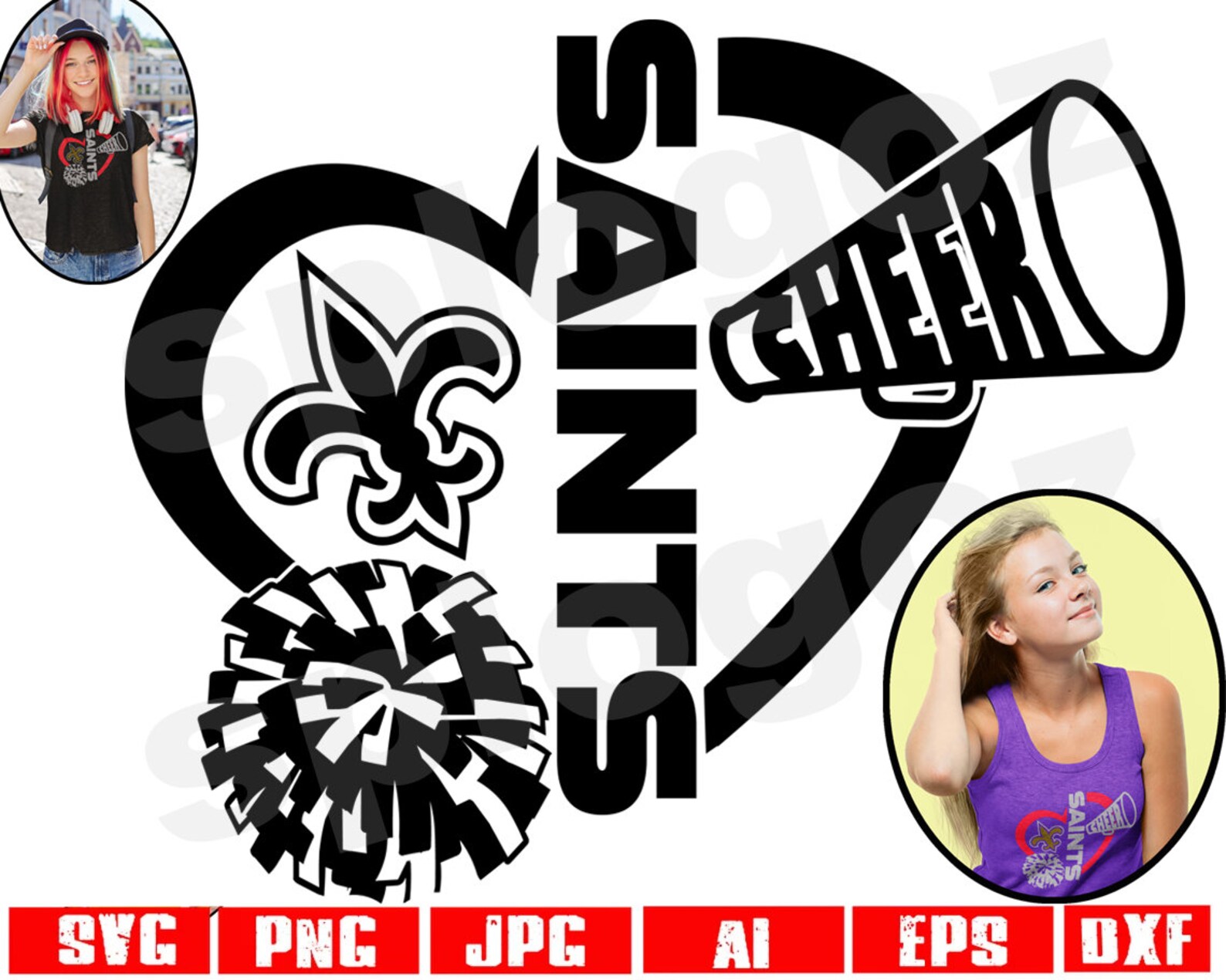 Saints Cheer Svg Saint Cheer Svg Saints Cheer Png Saints Cheerleading ...