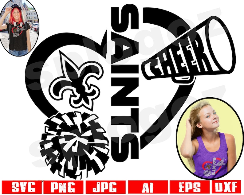 Saints Cheer Svg Saint Cheer Svg Saints Cheer Png Saints Cheerleading ...