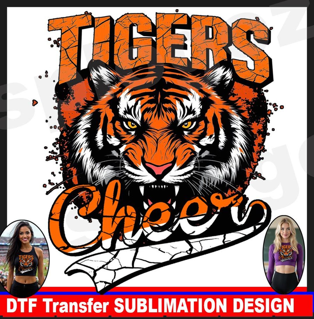 Tigers Cheerleading PNG: Tiger Team Design (digital Download) - Etsy