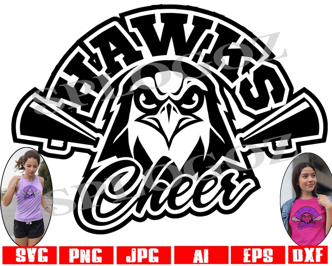 Hawks Cheer Svg, Hawk Cheer Svg, Hawks Cheerleading Svg, Hawk ...