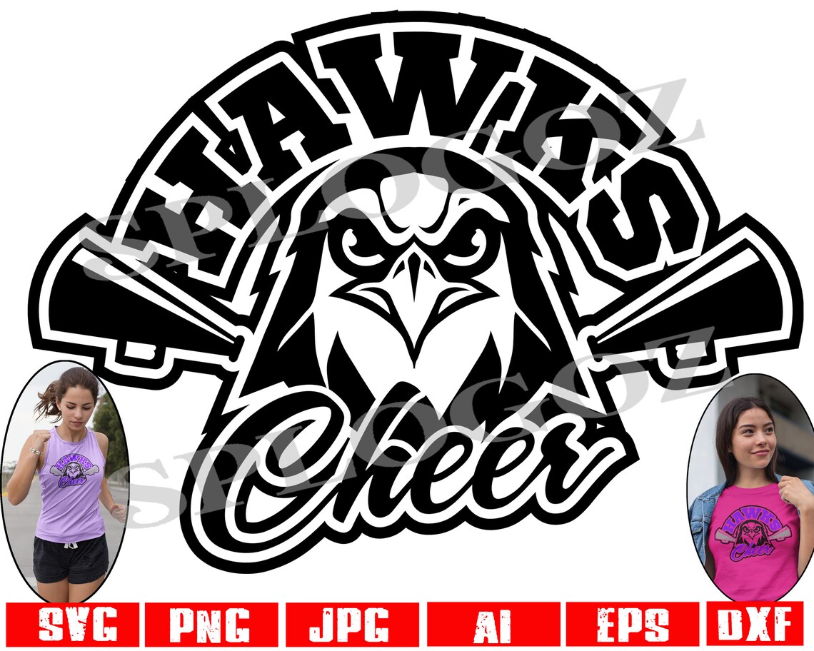 Hawks Cheer Svg Hawk Cheer Svg Hawks Cheerleading Svg Hawk - Etsy