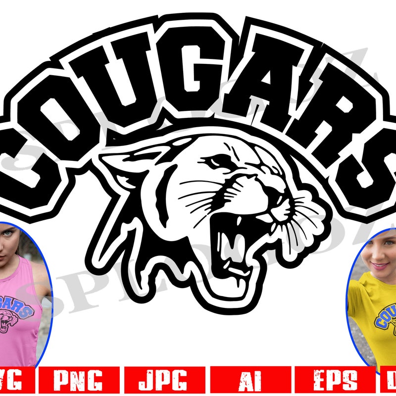 Cougar Mascot Svg - Etsy