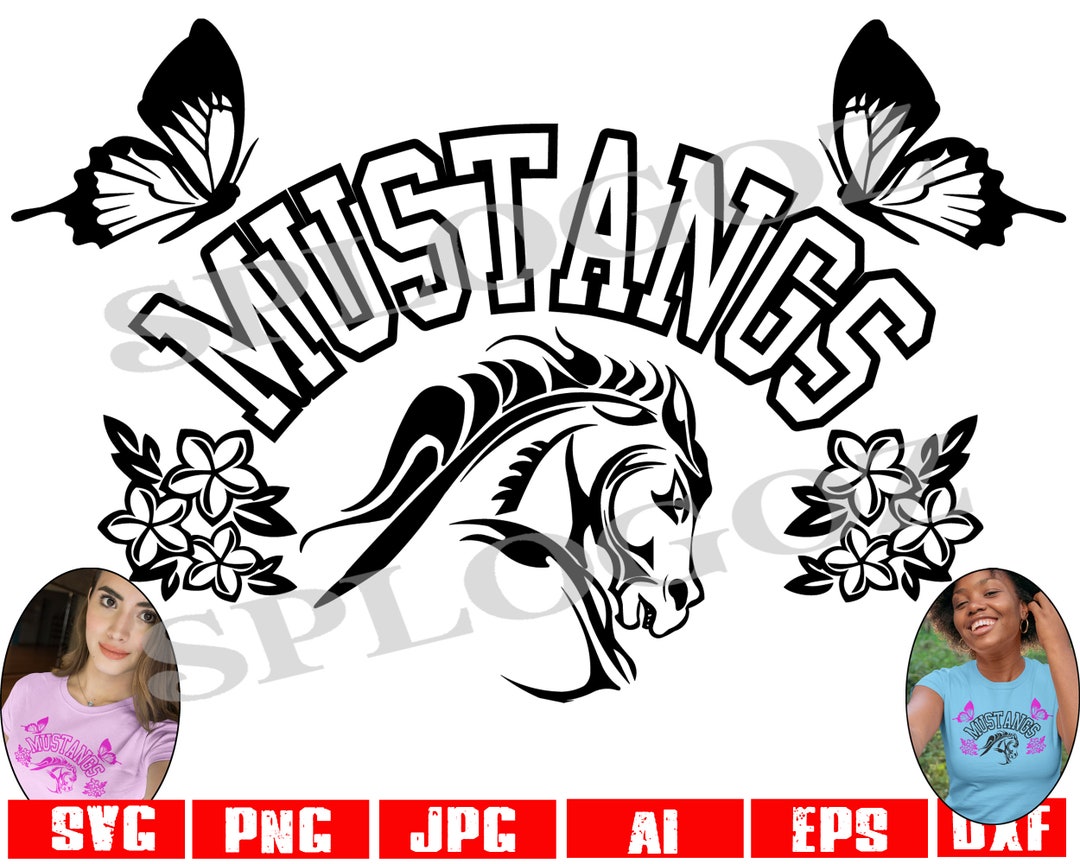 Mustangs Svg, Mustang Svg, Mustang Logo, Mustang Png, Butterflies Svg ...