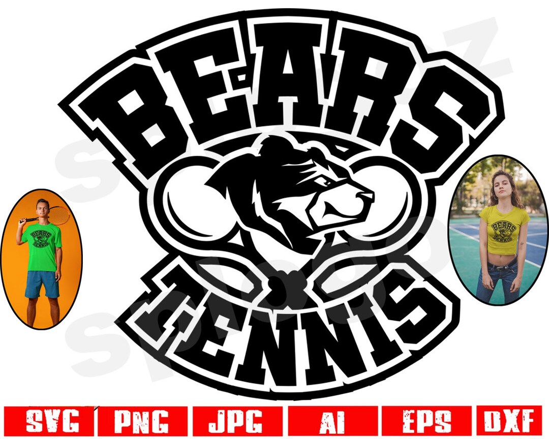 Bears Tennis Svg Bear Tennis Svg Bears Tennis Png Bear Tennis Png Bears ...