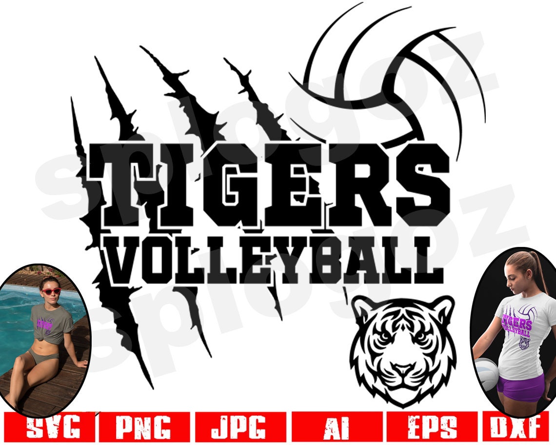 Tigers Volleyball Svg Tiger Volleyball Svg Tigers Volleyball Png Tigers ...