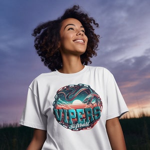 Vipoers Softball Png, Vipers Custom Softball Logo, Sublimation Png ...