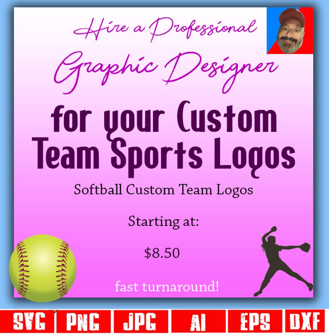Softball Graphics Softball Logo Softball Designs Custom Team Logo ...