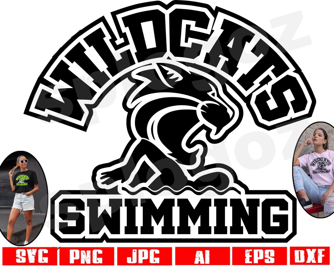 Wildcats Swimming Svg Wildcat Swimming Svg Wildcats Swimming Png ...