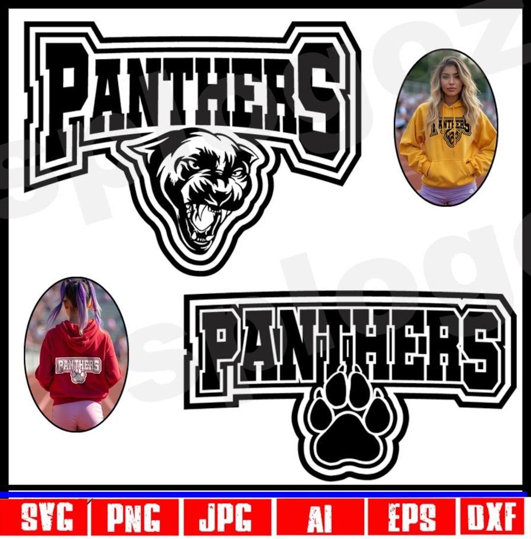 Panther Svg Bundle for Cricut Silhouette Panthers Pride Paw Svg Cut ...
