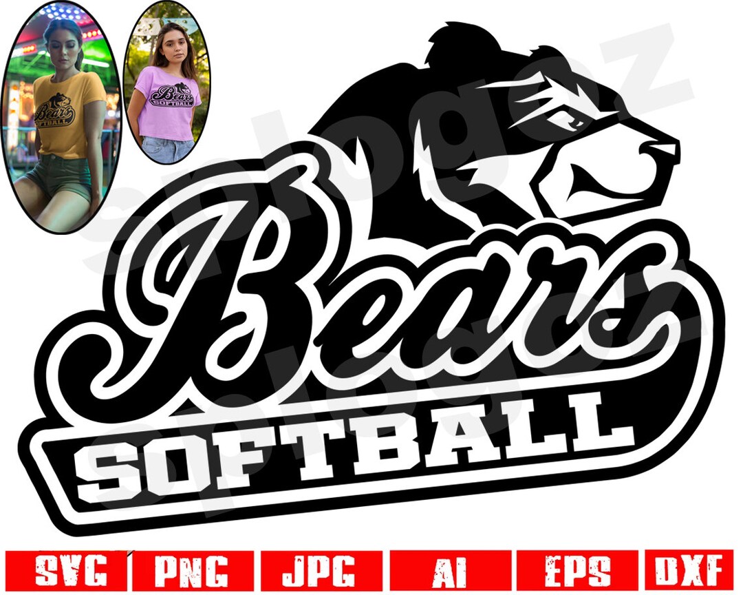 Bears Softball Svg Bear Softball Svg Bears Softball Png Bears Svg Bear ...