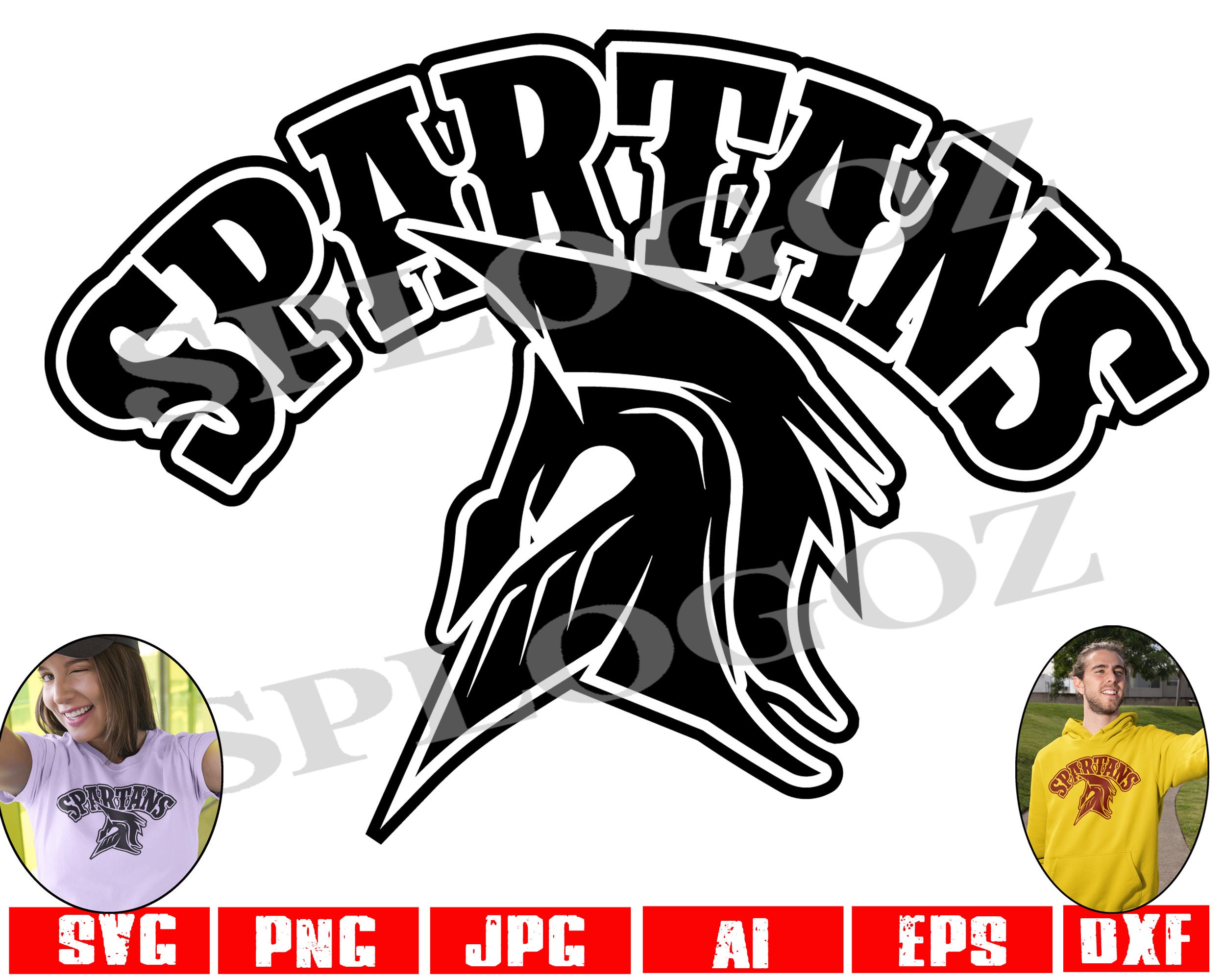 Spartans Svg Spartan Svg Spartans Mascot Logo School Spirit | Etsy