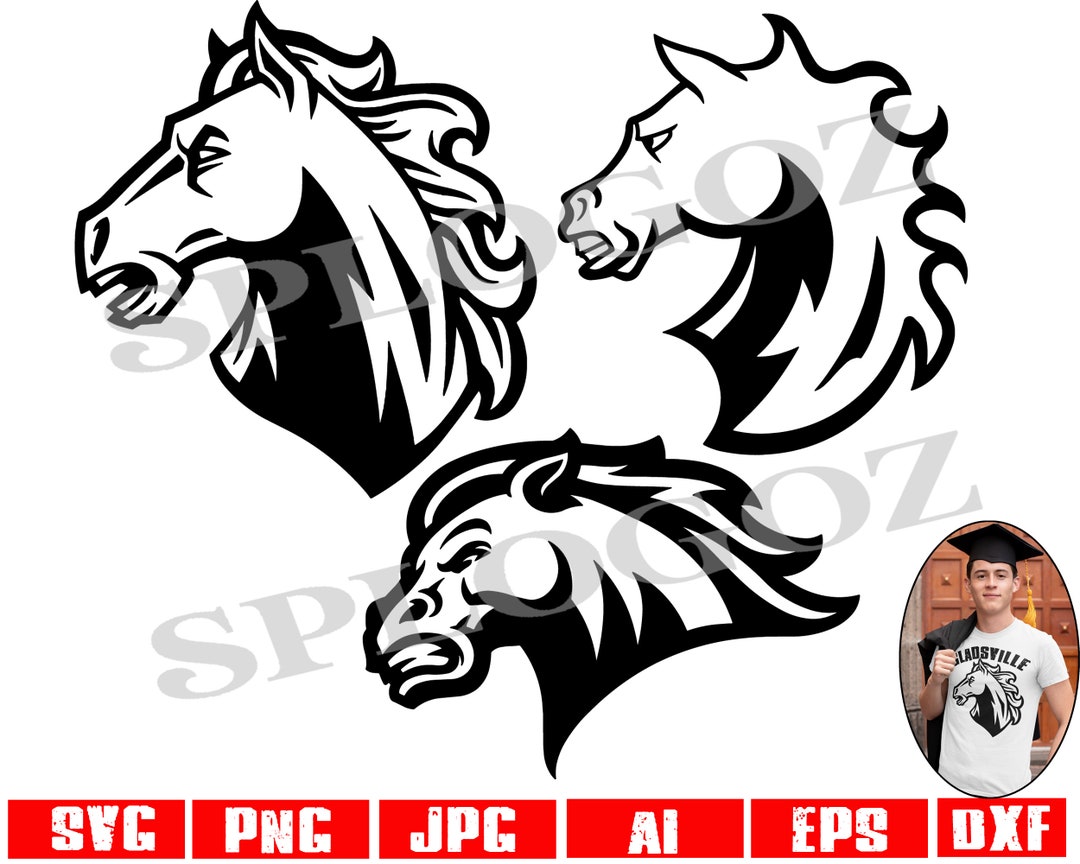 Mustangs Svg, Mustang Svg, Bronco Svg, Broncos Svg, Broncos Mascot Svg ...