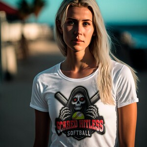 Scared Hitless Softball Png, Scared Hitless Custom Softball Logo ...