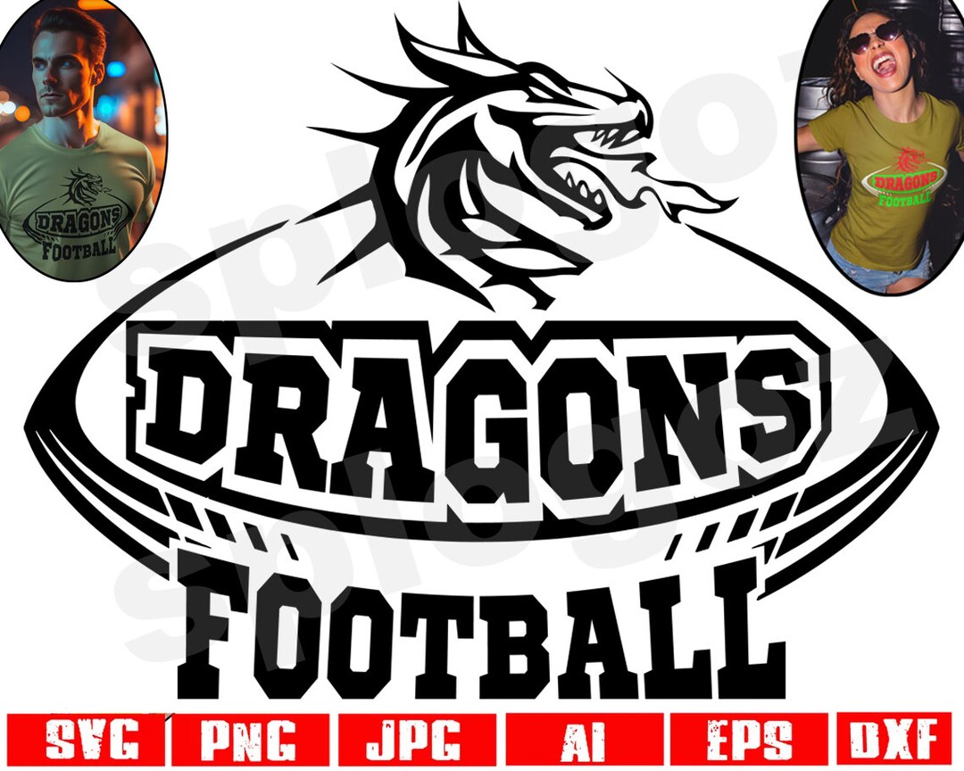 Dragons Football Svg Dragon Football Svg Dragons Football Png Dragons ...
