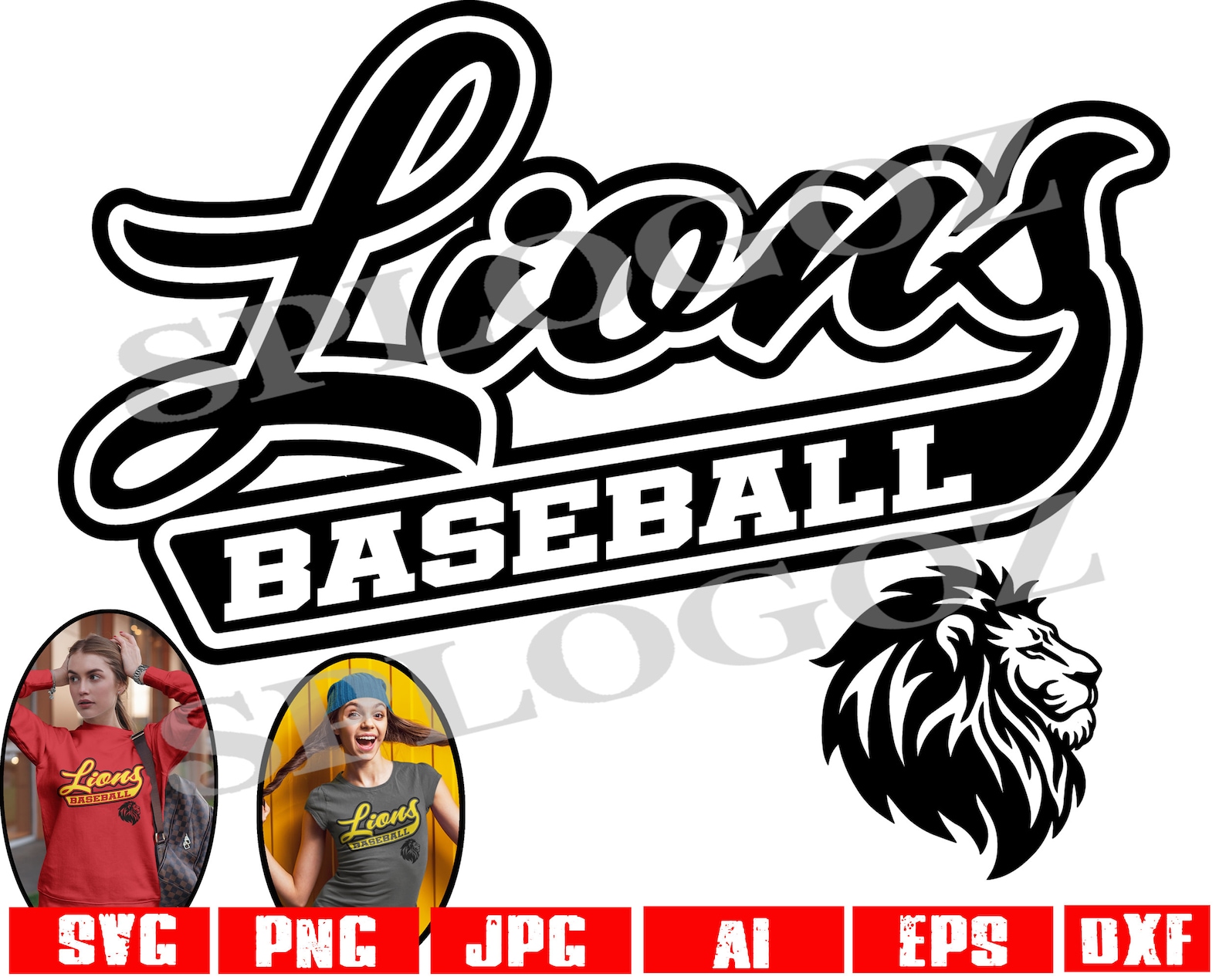 Lions Baseball Svg Lion Baseball Svg Lions Mascot Svg Lion - Etsy