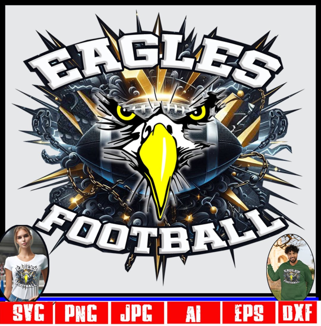 Eagles Football Sublimation Png, Eagles Football PNG, T-shirt ...