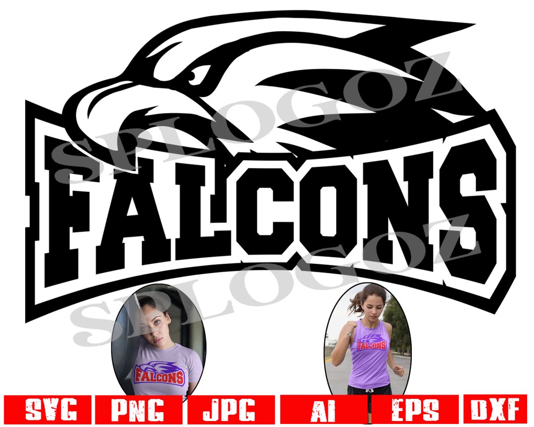 Falcons School Mascot SVG Cut File Digital Download Falcons Pride Logo ...