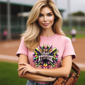 Bat Attitude Softball Png, Bat Attitude Custom Softball Logo ...
