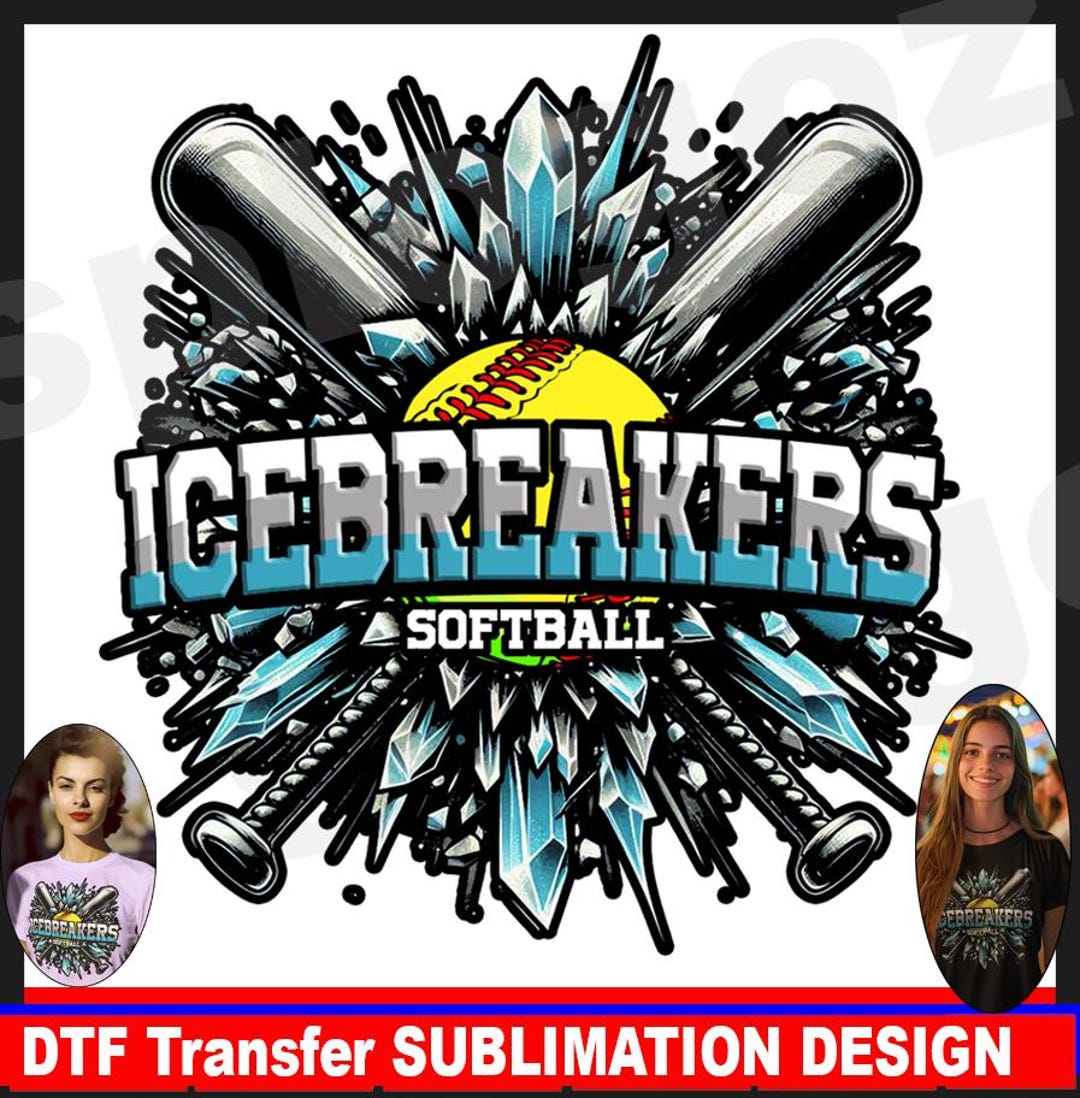 Icebreakers Softball Png, Icebreakers Custom Softball Logo, Sublimation Png, Icebreakers Png ...