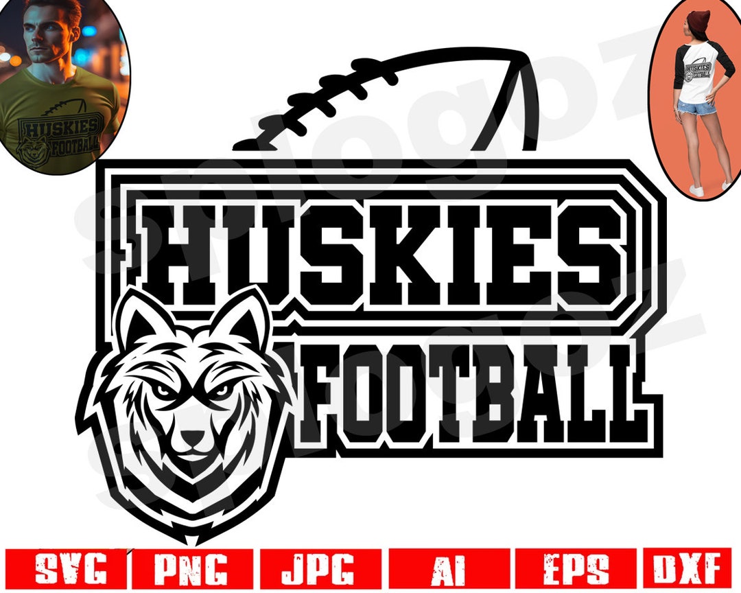 Huskies Football Svg Husky Football Svg Huskies Football Png Husky ...
