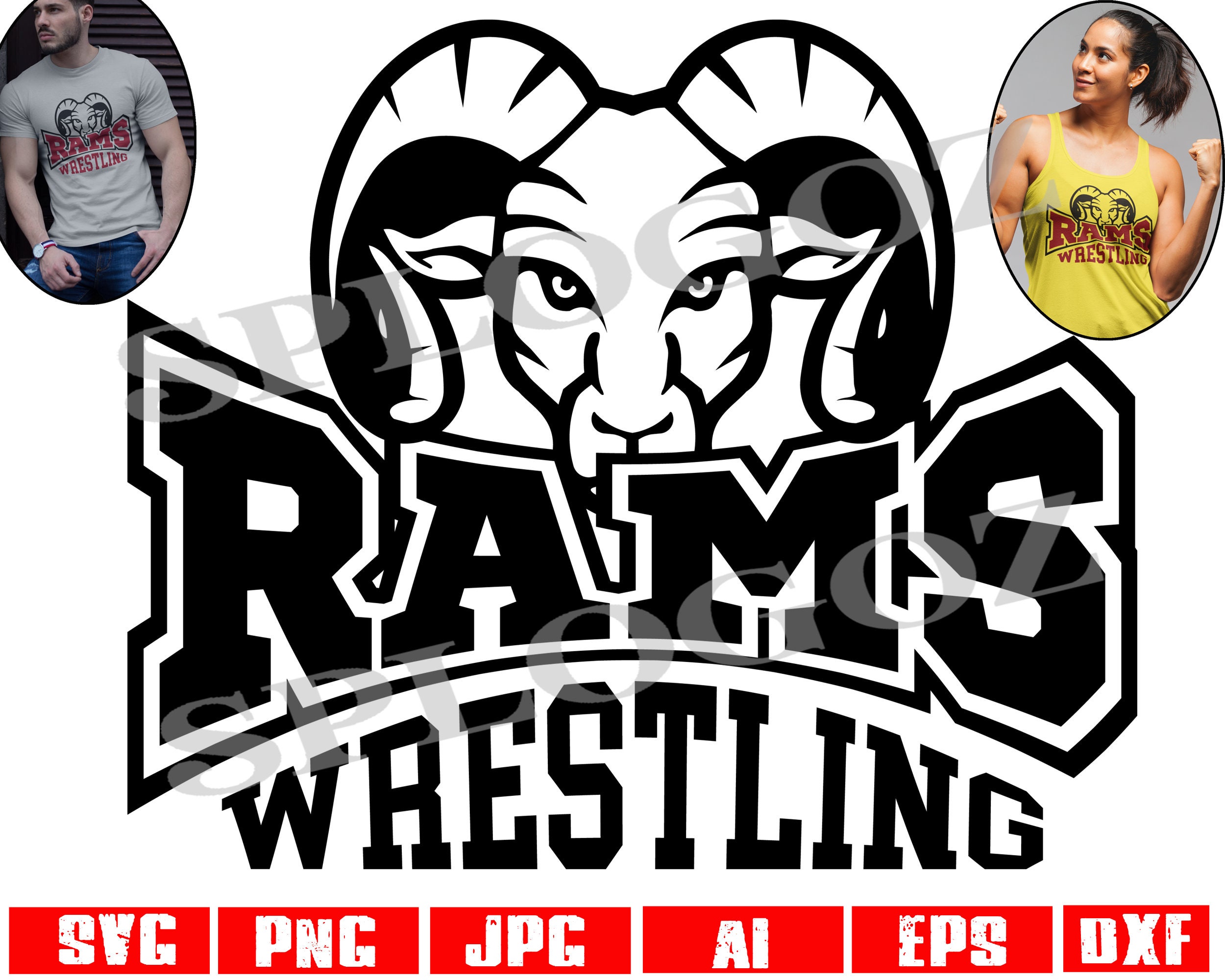 Rams Wrestling Svg, Ram Wrestling Svg, Rams Svg, Ram Svg, Rams ...