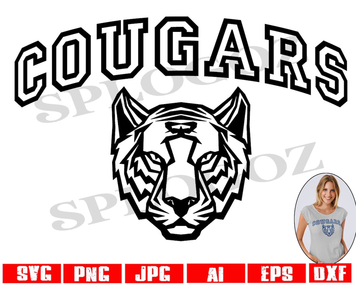 Cougars Svg Cougar Svg Cougar Mascot SVG Cougar Logo Svg | Etsy