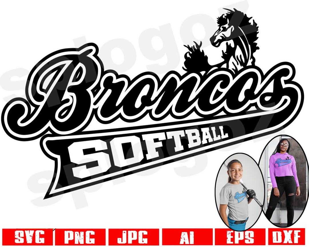 Broncos Softball Svg, Bronco Softball Svg, Broncos Softball Png, Broncos Svg, Bronco Svg ...