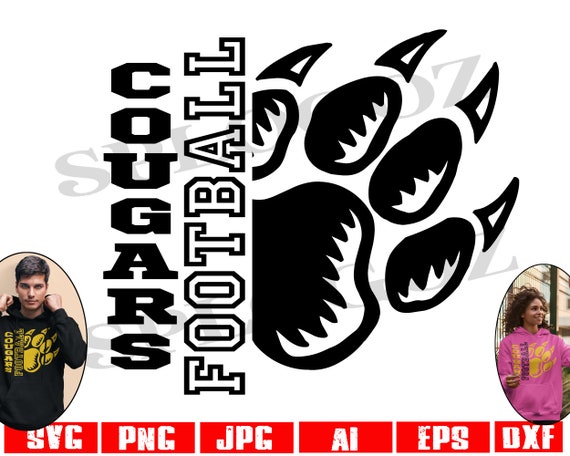 Cougars Svg Cougar Svg Cougar Football SVG Cougar Football | Etsy