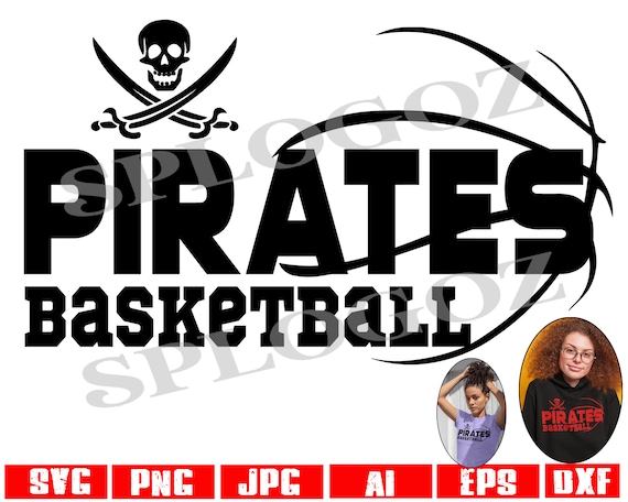 Pirate Basketball Logo Pirates Basketball SVG DXF EPS Png Digital Cut
