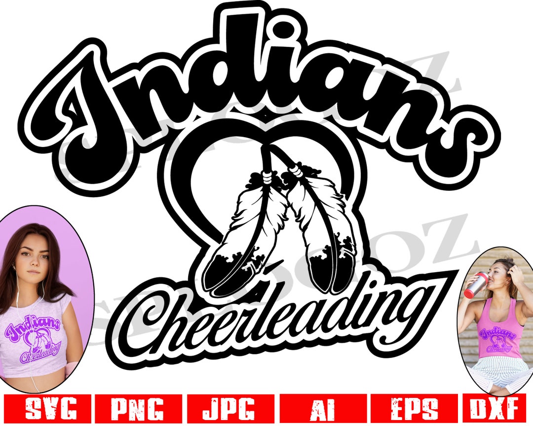 Indians Cheerleading Svg, Indian Cheerleading Svg, Indian Cheer Svg ...